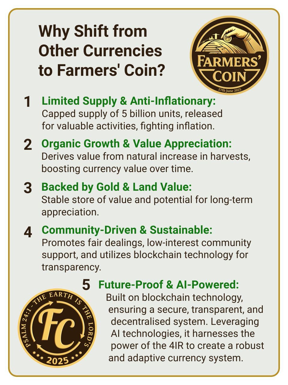 5 Reasons to Shift from Other Currencies to Farmers' Coin - FARM VENTURES